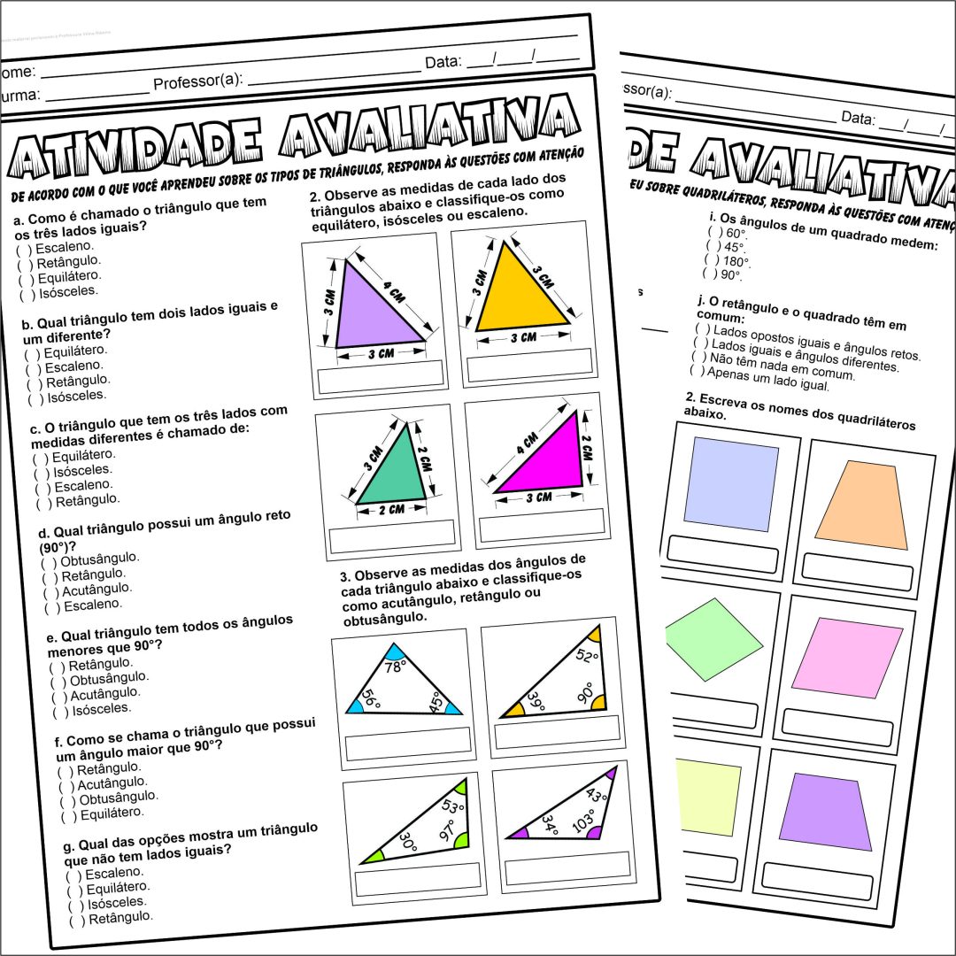 Triângulos E Quadriláteros Professora Vilma Ribeiro